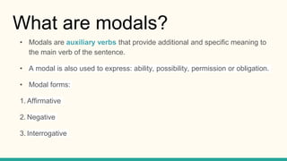 Modals part 1 | PPTX