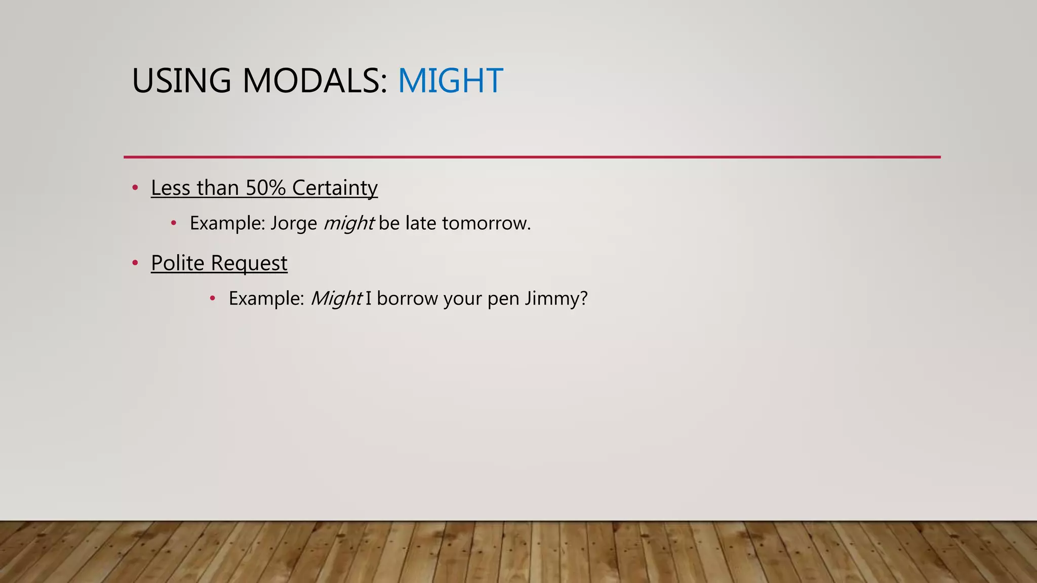 Modals Part 1 | PPTX