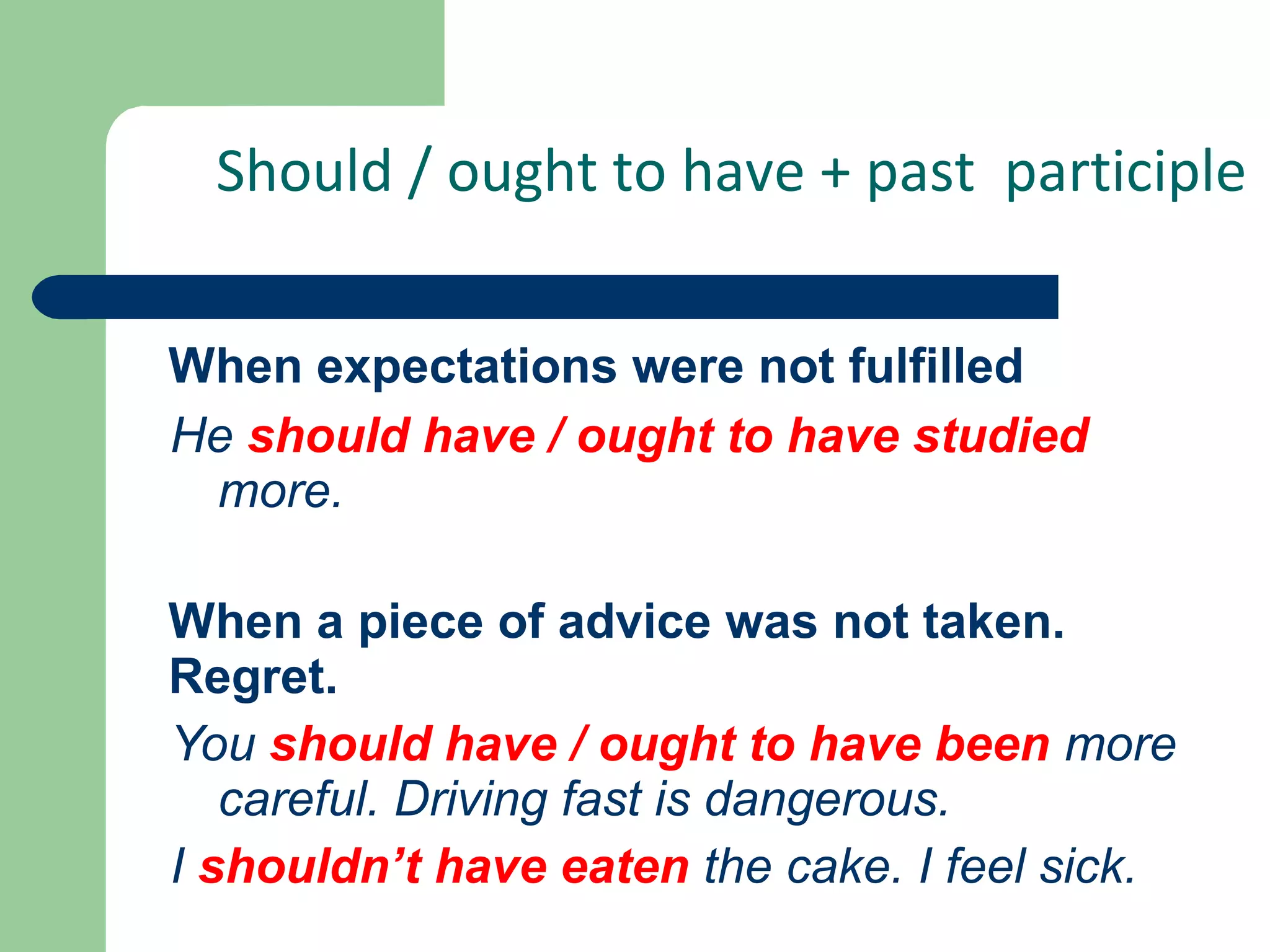 Modal perfect | PPT