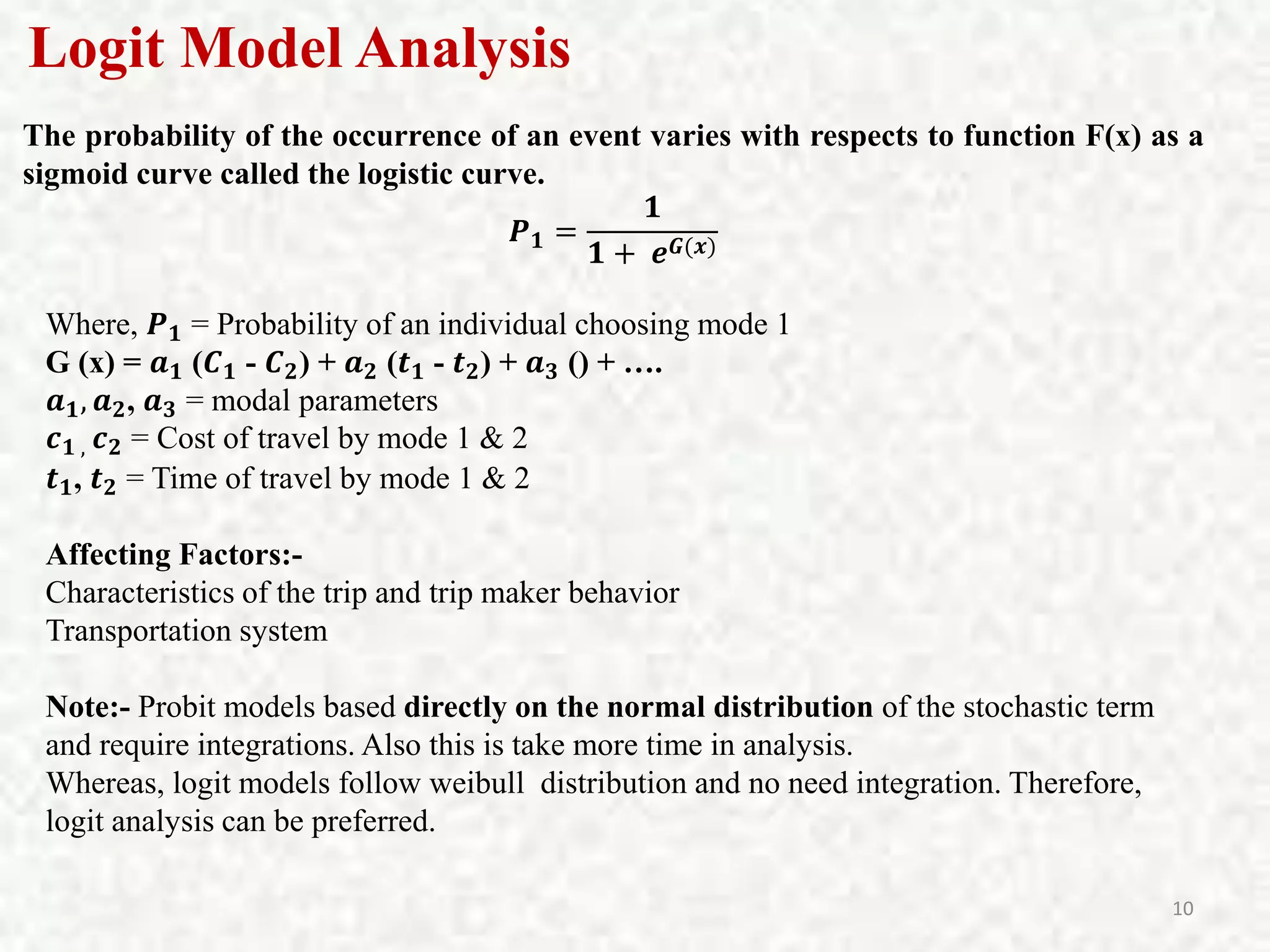 Modal split analysis | PPTX