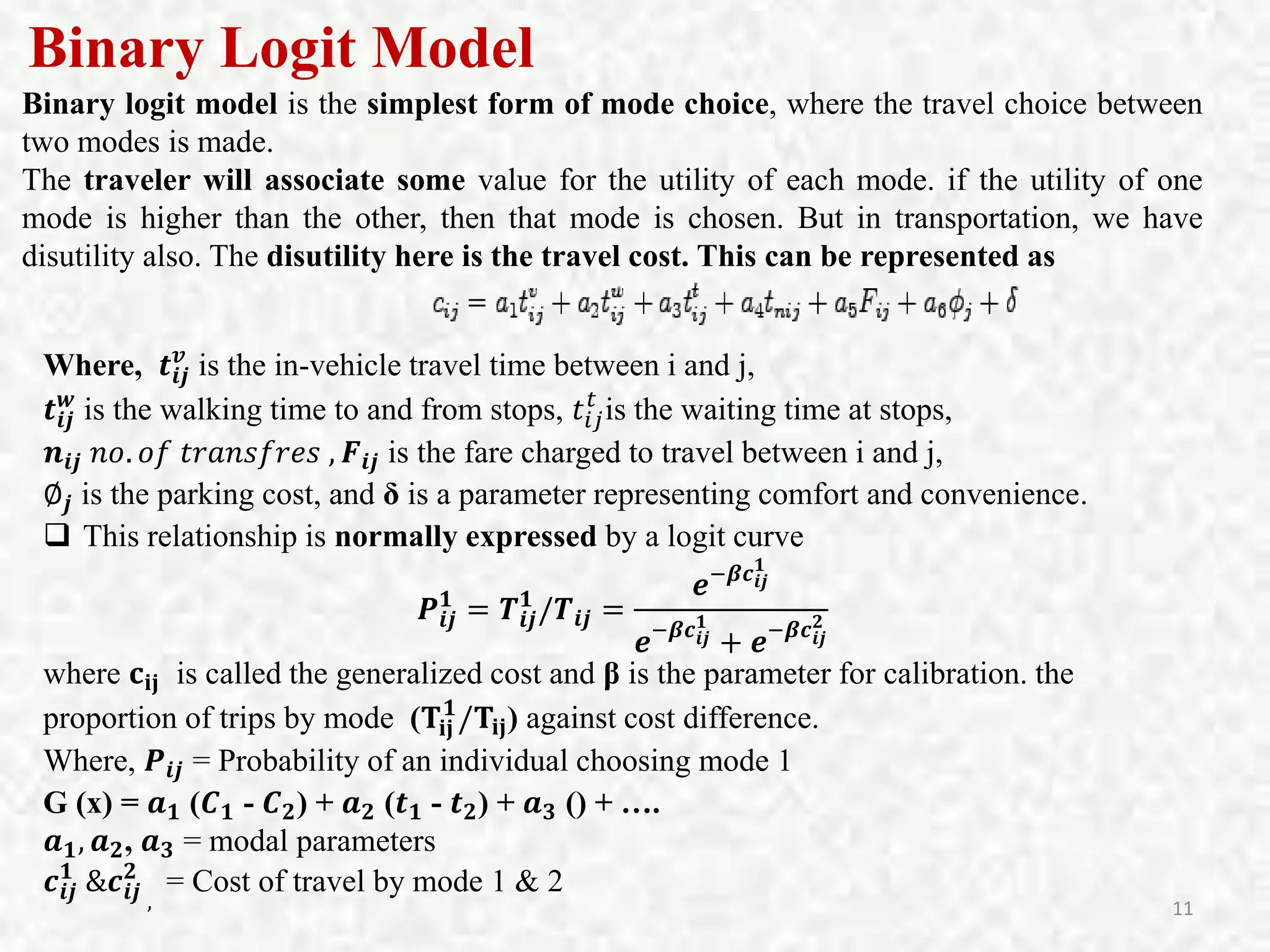 Modal split analysis | PPTX