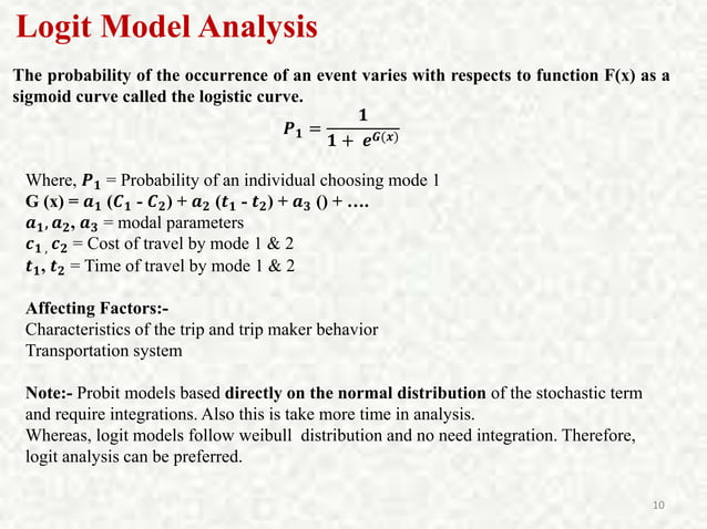 Modal split analysis | PPTX | Travel