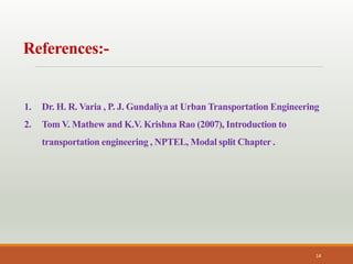 Modal split analysis | PPTX