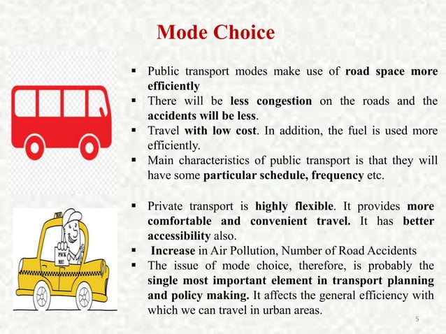 Modal split analysis | PPTX | Travel
