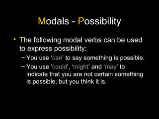 Modals - Possibility | PPT