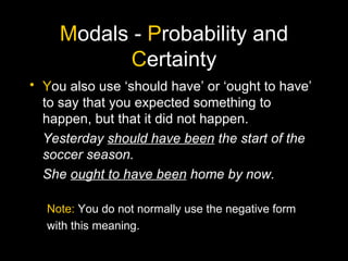 Modals - Probability and Certainty | PPT