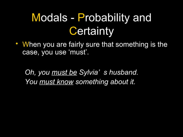 Modals - Probability and Certainty | PPT