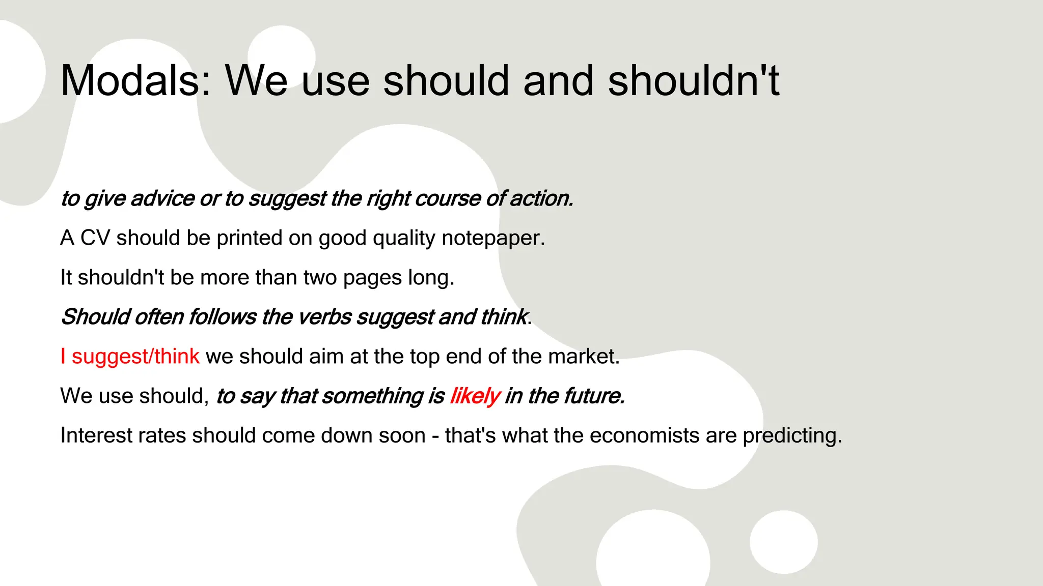 MODALS REVIEW CLASE DE INGLES 2024...... | PPT