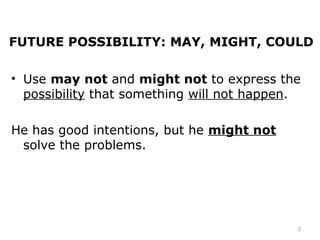 Modals to express future possibility and conclusions | PPT