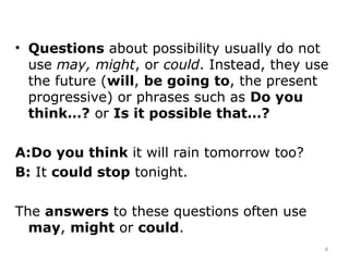 Modals to express future possibility and conclusions | PPT