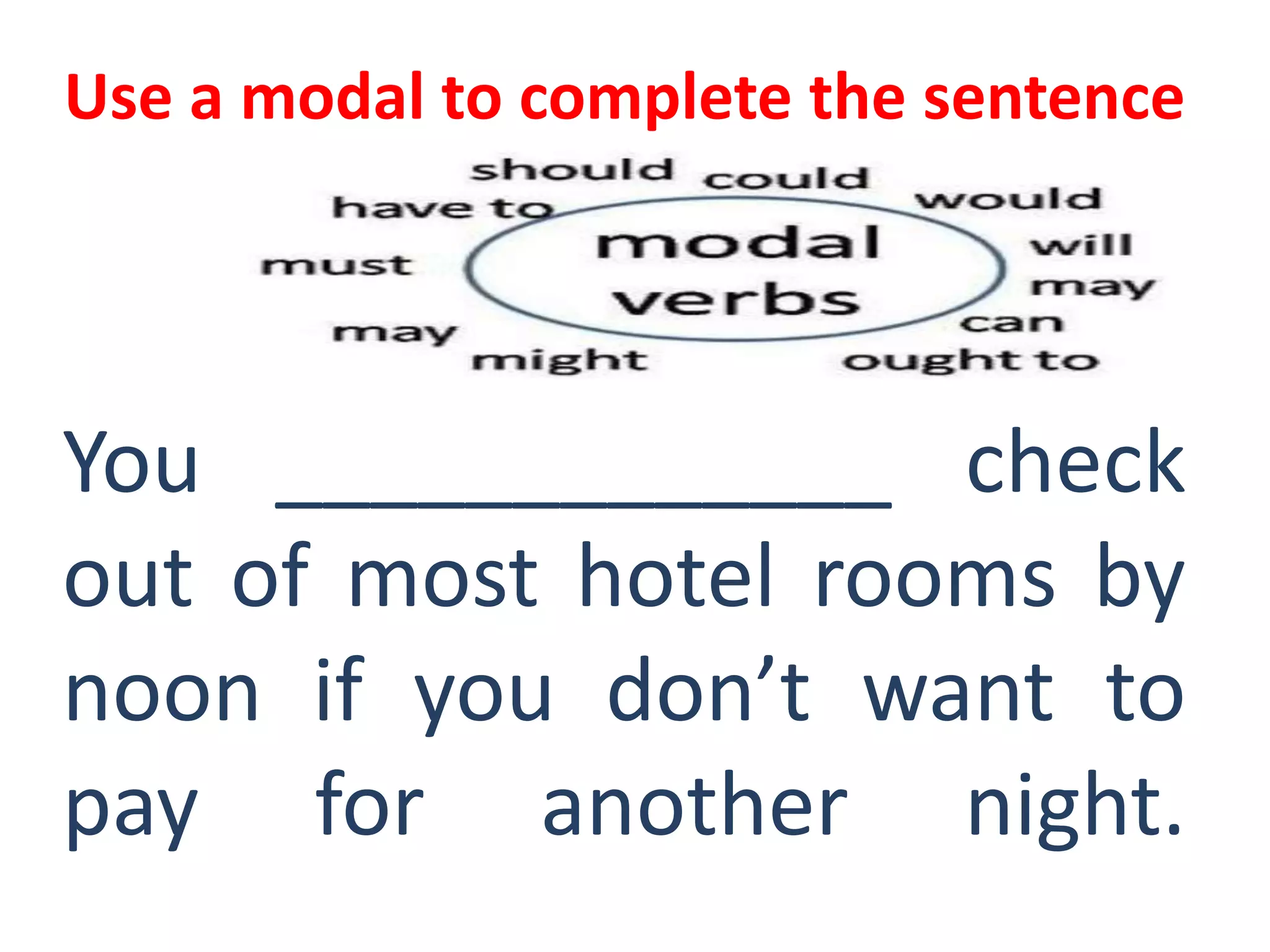 Modal Verbs Travel | PPTX