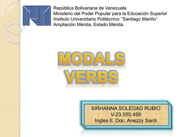 Modals verbs | PPTX