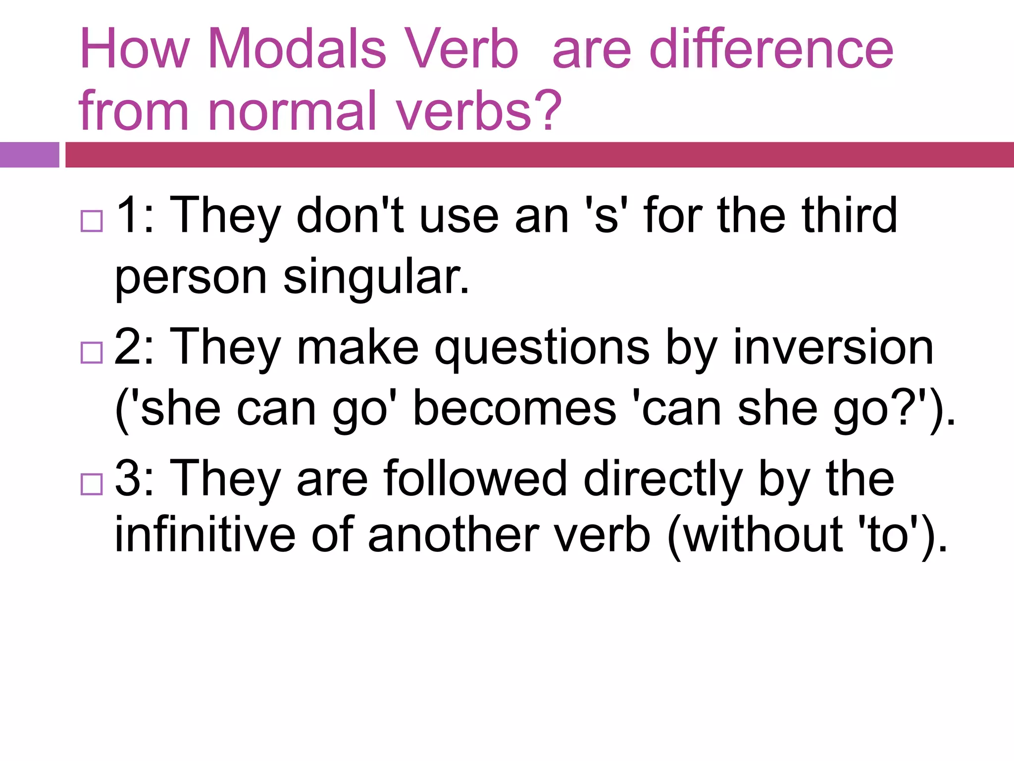 Modals verbs | PPTX