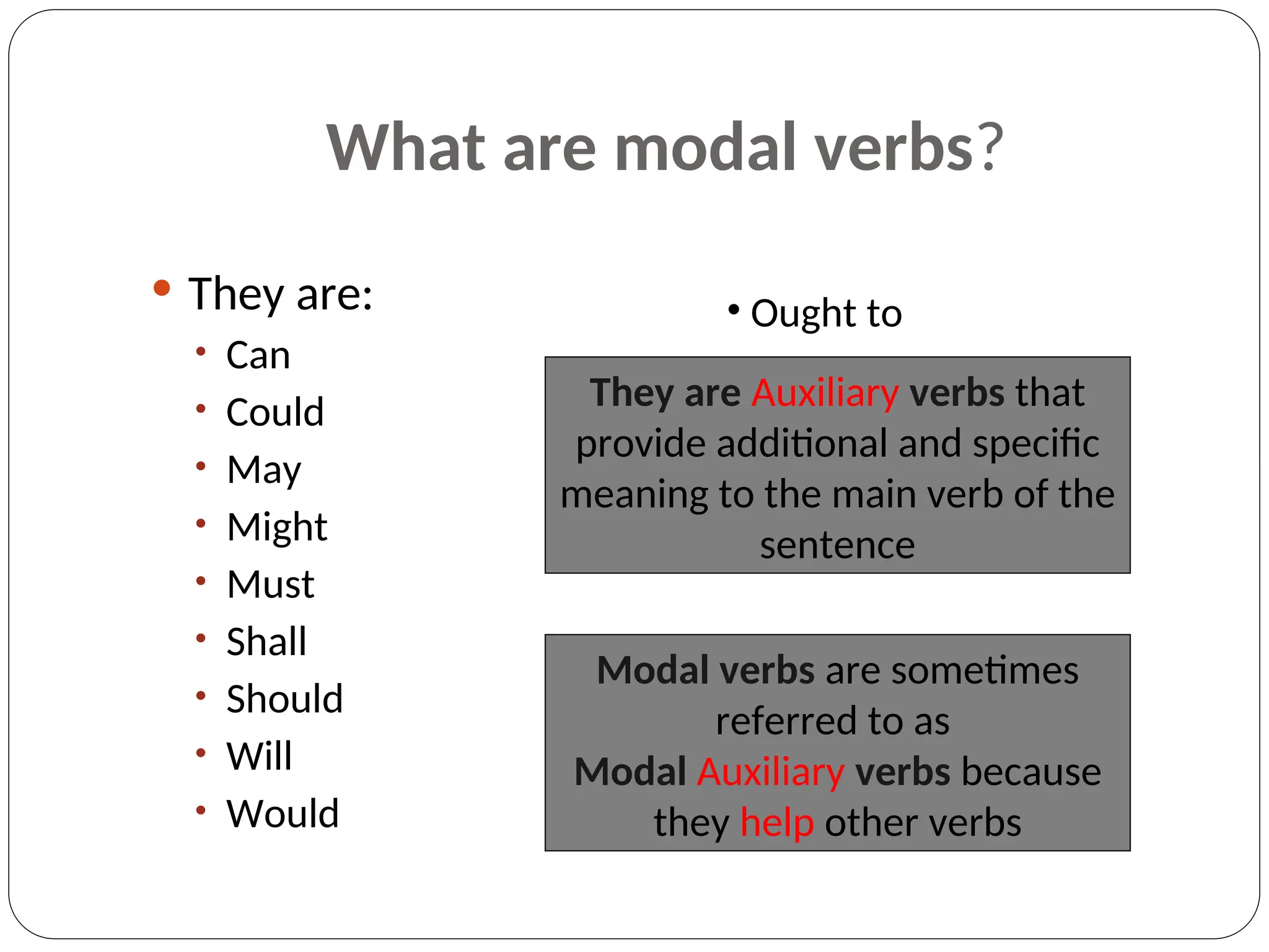 Modal Verb Modal VerbModal VerbModal Modal Verb | PPT