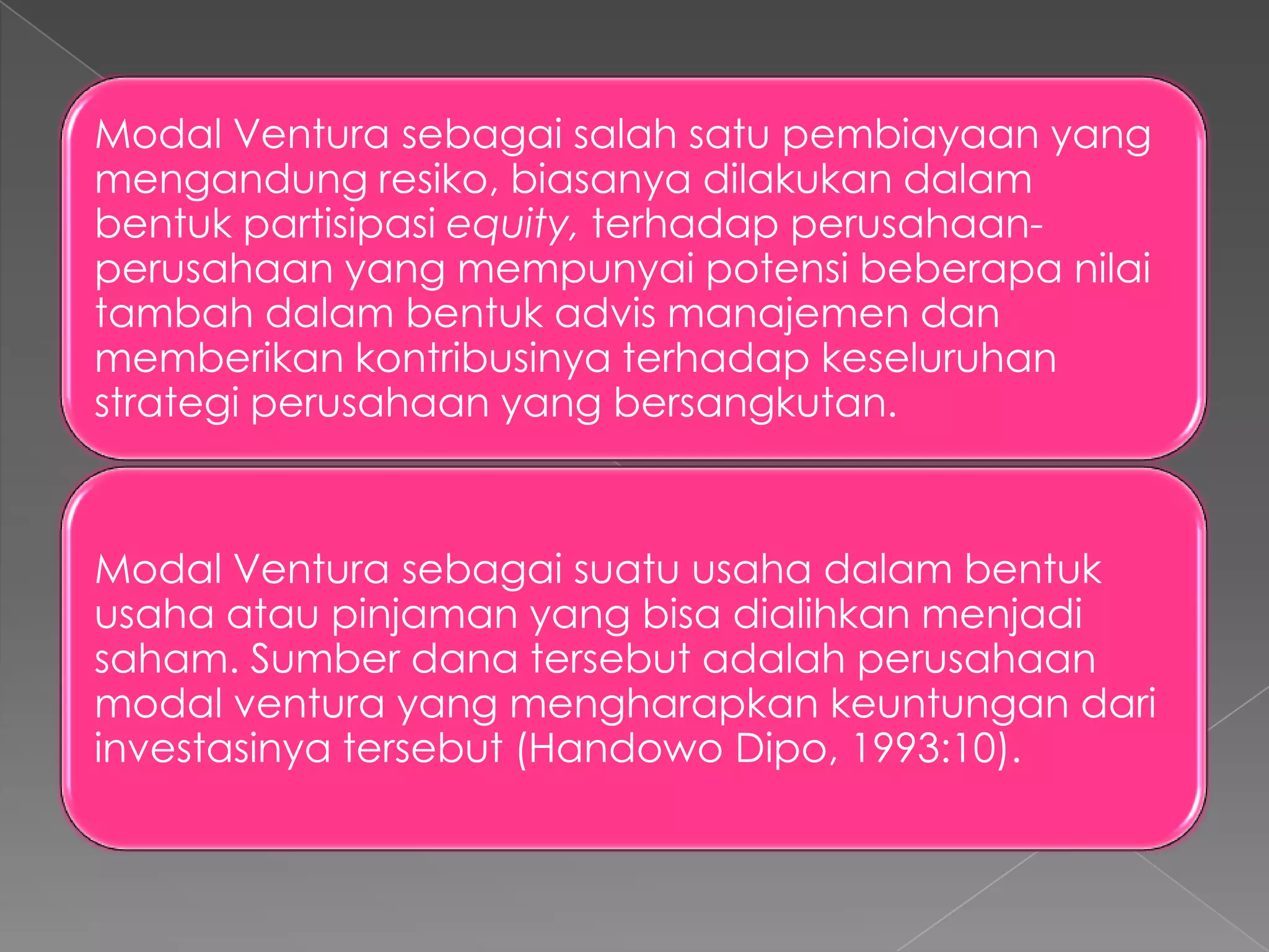 Modal ventura | PPTX