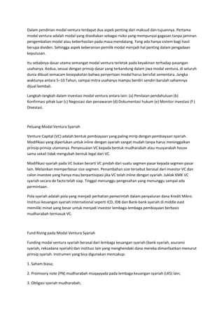 Modal ventura syariah | DOCX