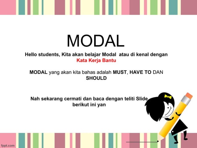Penjelasan penggunaan Modal Verb.ppt.... | PPT