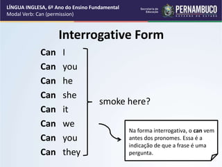 Modal verb can ( permission ) 1.ppt