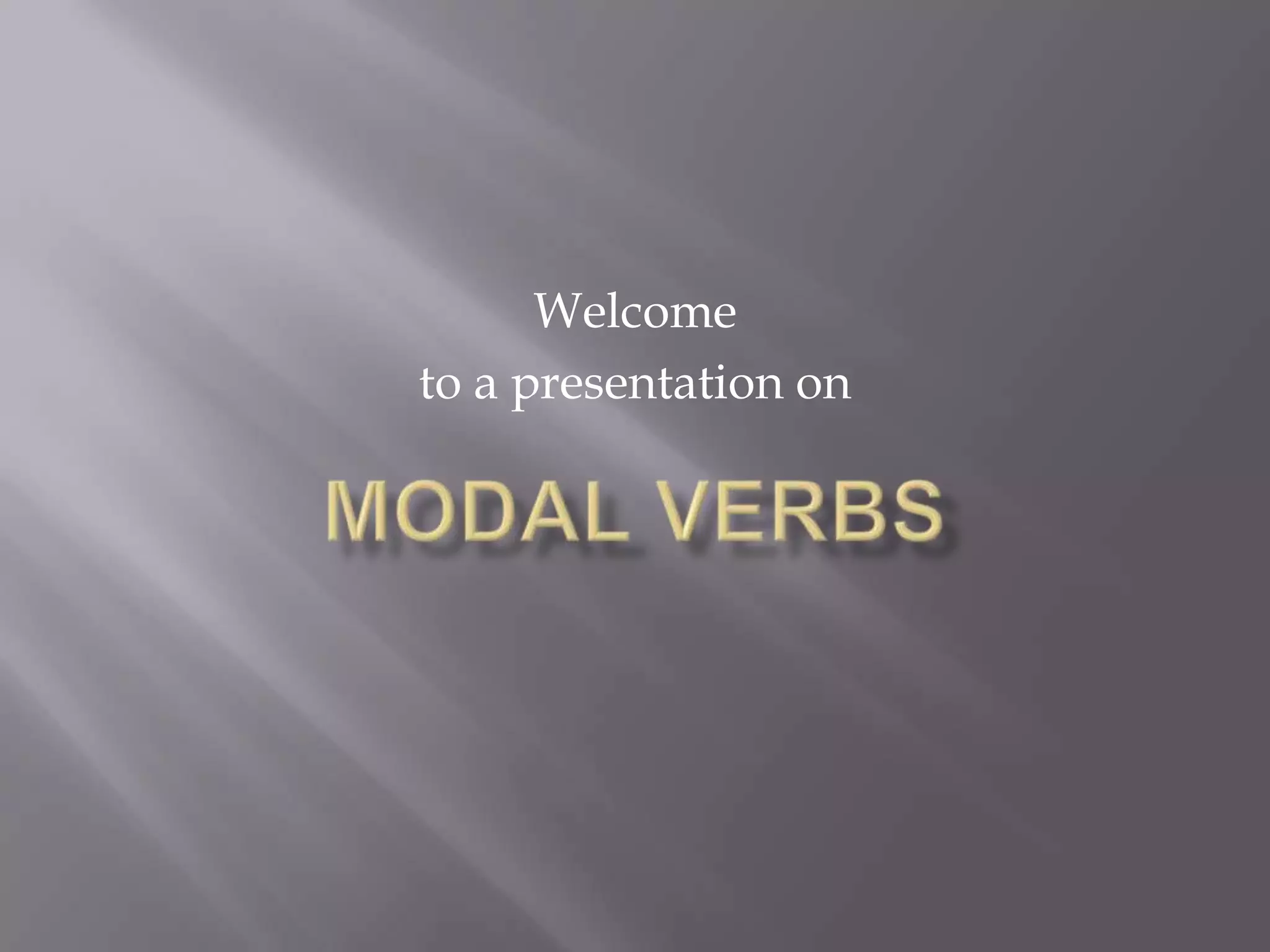 Modal Verbs | PPTX