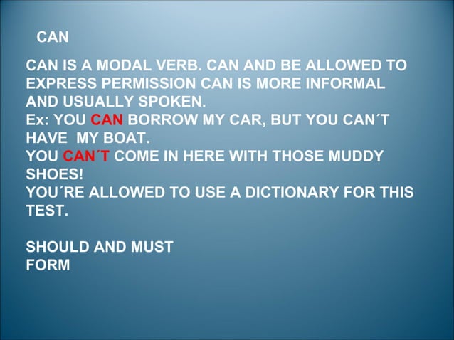 Modal Verbs | PPT