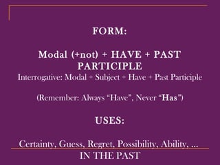 Modal Verbs 2010 | PPT