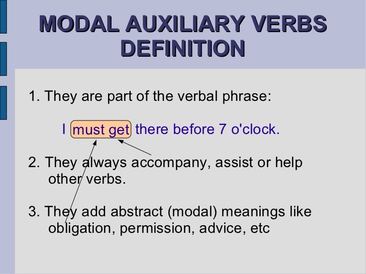 Modal Verbs