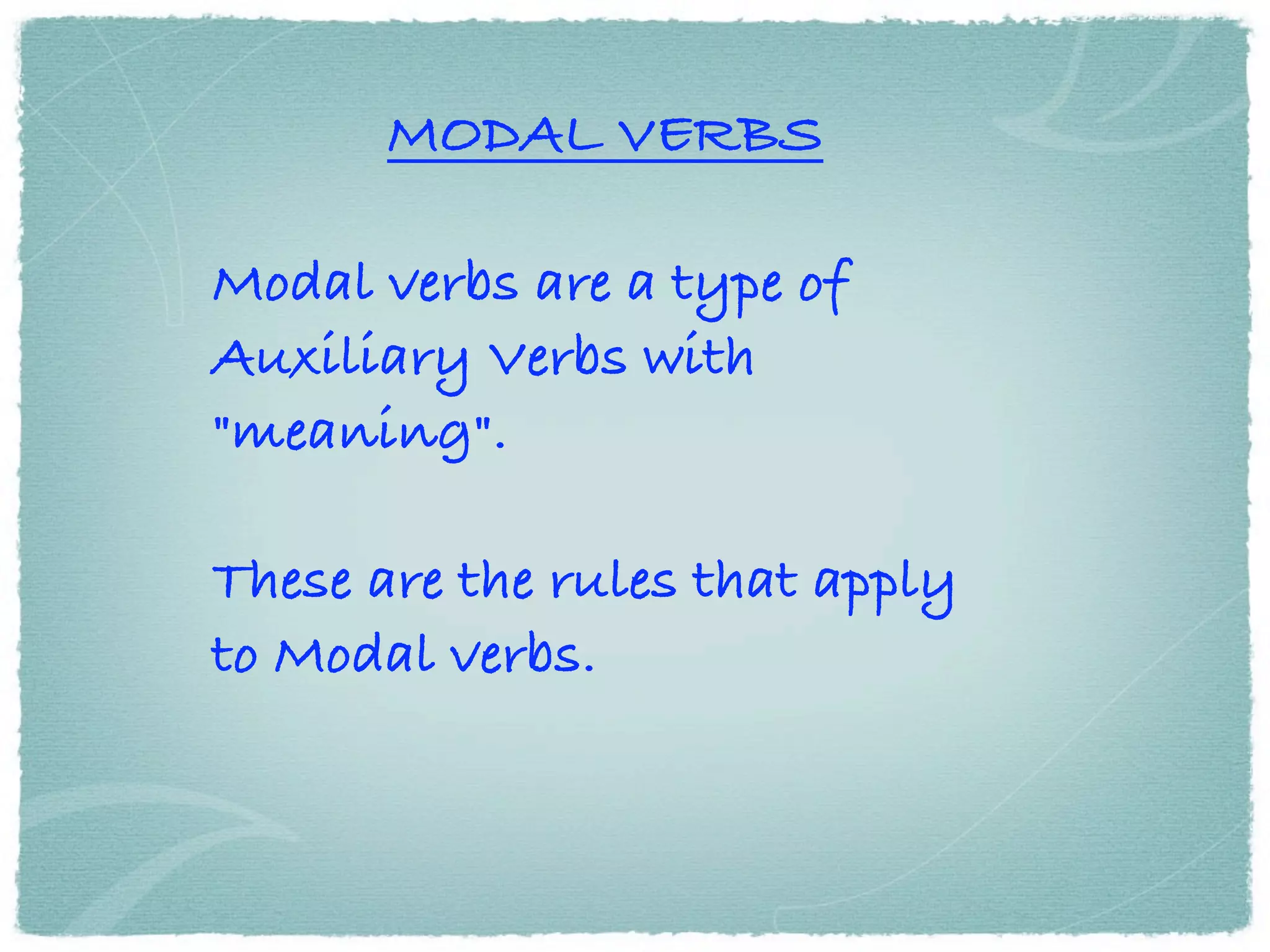 Modal verbs | KEY