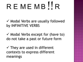Modal verbs | PPTX
