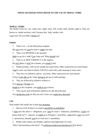 Modalverbs | PDF