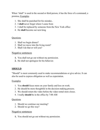 Modal verbs | PDF
