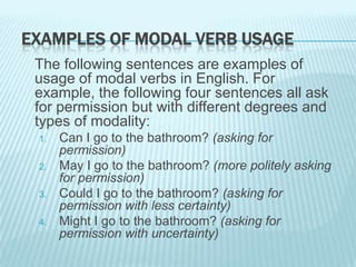 Modal verbs | PPT