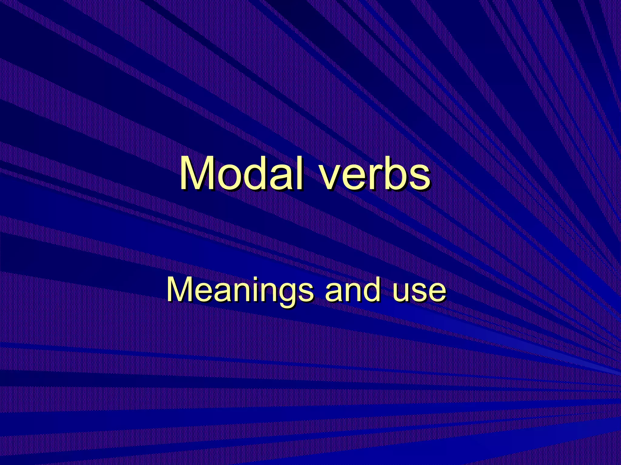 Modalverbs | PPT