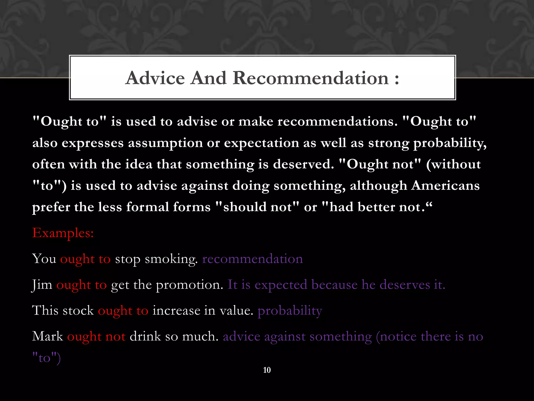 Modal verbs-must/have to- should/ought to-may/might/must/can have p.p ...