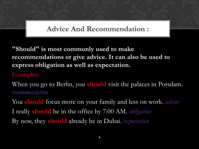 Modal verbs-must/have to- should/ought to-may/might/must/can have p.p ...