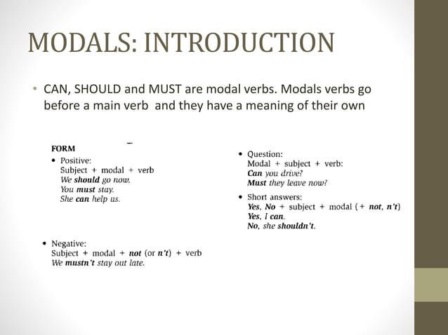 Modal verbs | PPTX