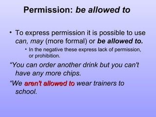 Modal verbs | PPT | Personal Taxes | Personal Finance