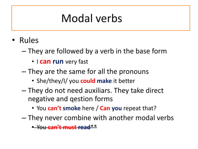Modal verbs | PPTX