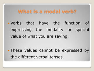Modal verbs | PPTX
