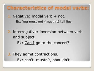 Modal verbs | PPTX