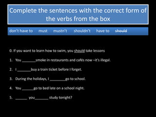 How do modal verbs work? | PPTX