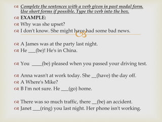 Modal verbs - Funda KOCAOGLU | PPTX | Travel Preparation and Advice ...