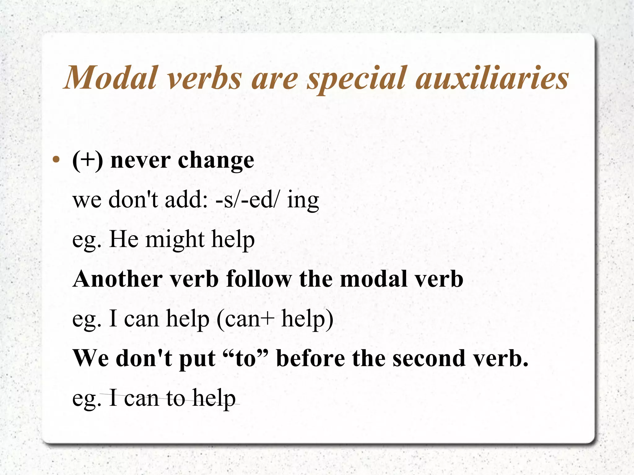 Modal verbs | ODP