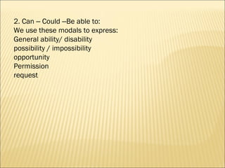 Modal verbs | PPT