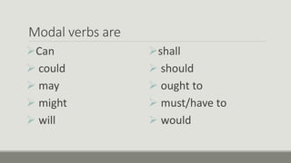 Modal verbs | PPTX