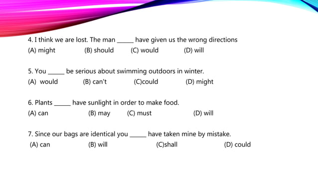 Modal verbs | PPTX | Programming Languages | Computing