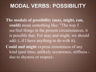 Modal verbs.pptx | Internet for Beginners | Internet