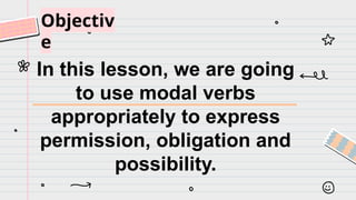 Modal Verbs its meaning and examples of modals | PPTX
