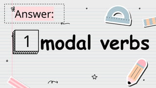 Modal Verbs its meaning and examples of modals | PPTX