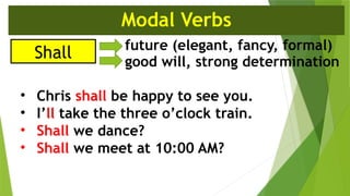 Modal Verbs: examples and extension exercises | PPTX