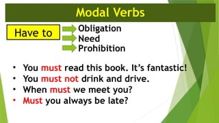 Modal Verbs: examples and extension exercises | PPT
